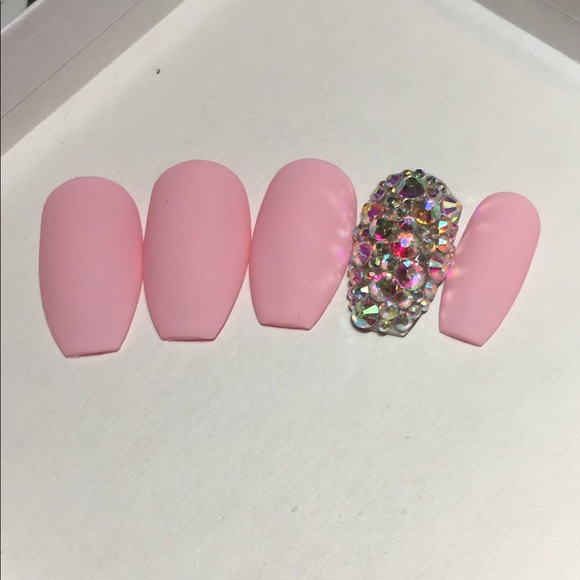 Other | Custom Bling Coffin Press On Nails | Poshmark